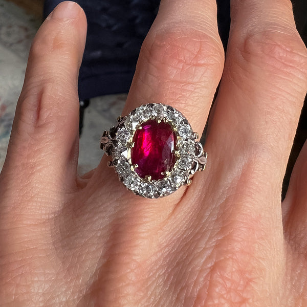 Antique Ruby & Diamond Ring