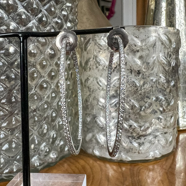 Vintage Diamond Inside/ Outside Hoops
