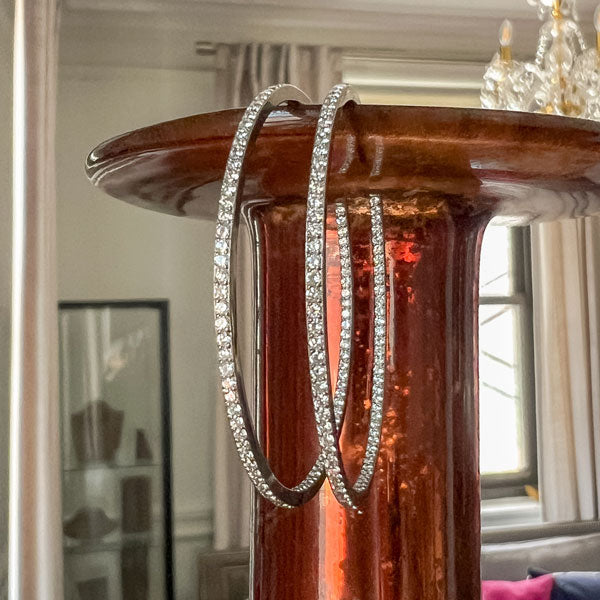 Vintage Diamond Inside/ Outside Hoops