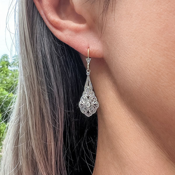 Art Deco Diamond Drop Earrings
