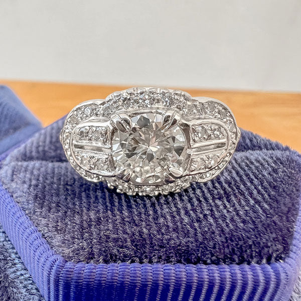 Vintage Engagement Ring, RBC 1.05ct.