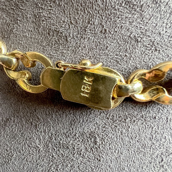 Vintage Decorative Link Diamond Chain Necklace