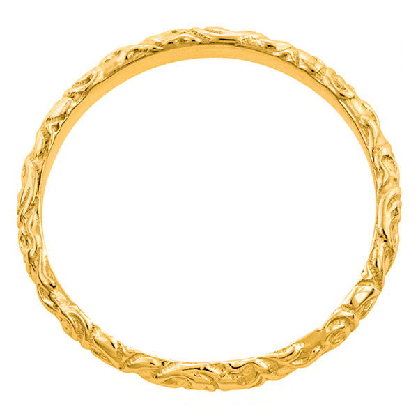 Scrolling Pattern Wedding Band Ring- Heirloom by Doyle & Doyle