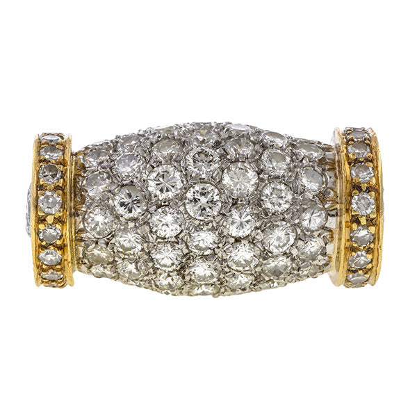 Retro Pave Set Diamond Ring