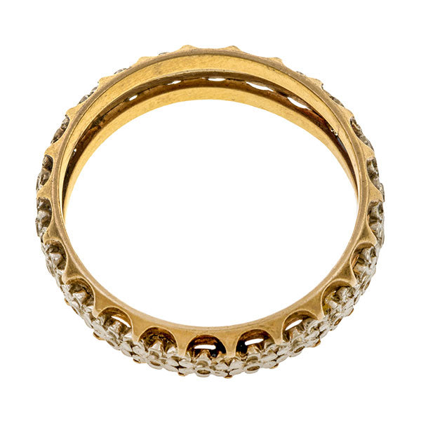 Vintage Patterned Wedding Band, Size 8 1/2